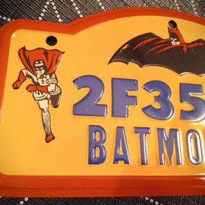Batman 1966 Bicycle License Plate Batmobile - Etsy