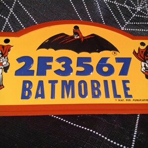 Batman 1966 Bicycle License Plate Batmobile - Etsy