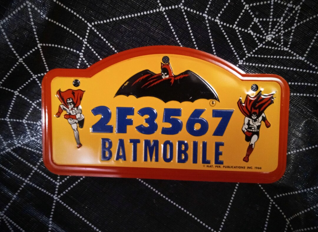 Batman 1966 Bicycle License Plate Batmobile - Etsy