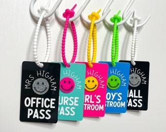 Acrylic Classroom Hall Passes - Etsy