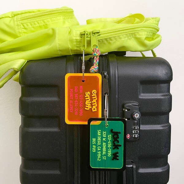 Kids Luggage Tags - Etsy