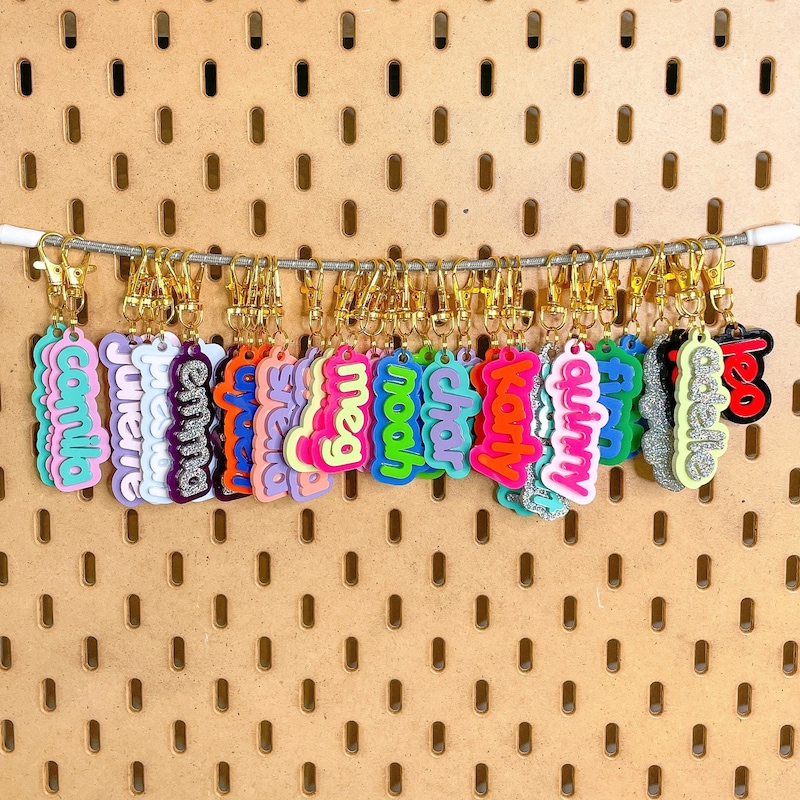 Preppy Keychain - Etsy