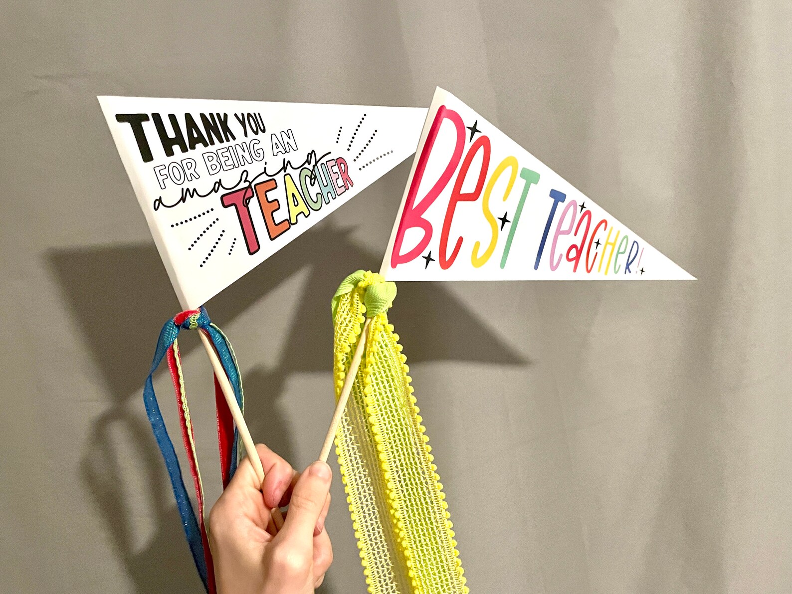 TEACHER APPRECIATION FLAGS - Thank You Teacher - End of the Year Gift ...