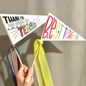 TEACHER APPRECIATION FLAGS - Thank You Teacher - End of the Year Gift ...