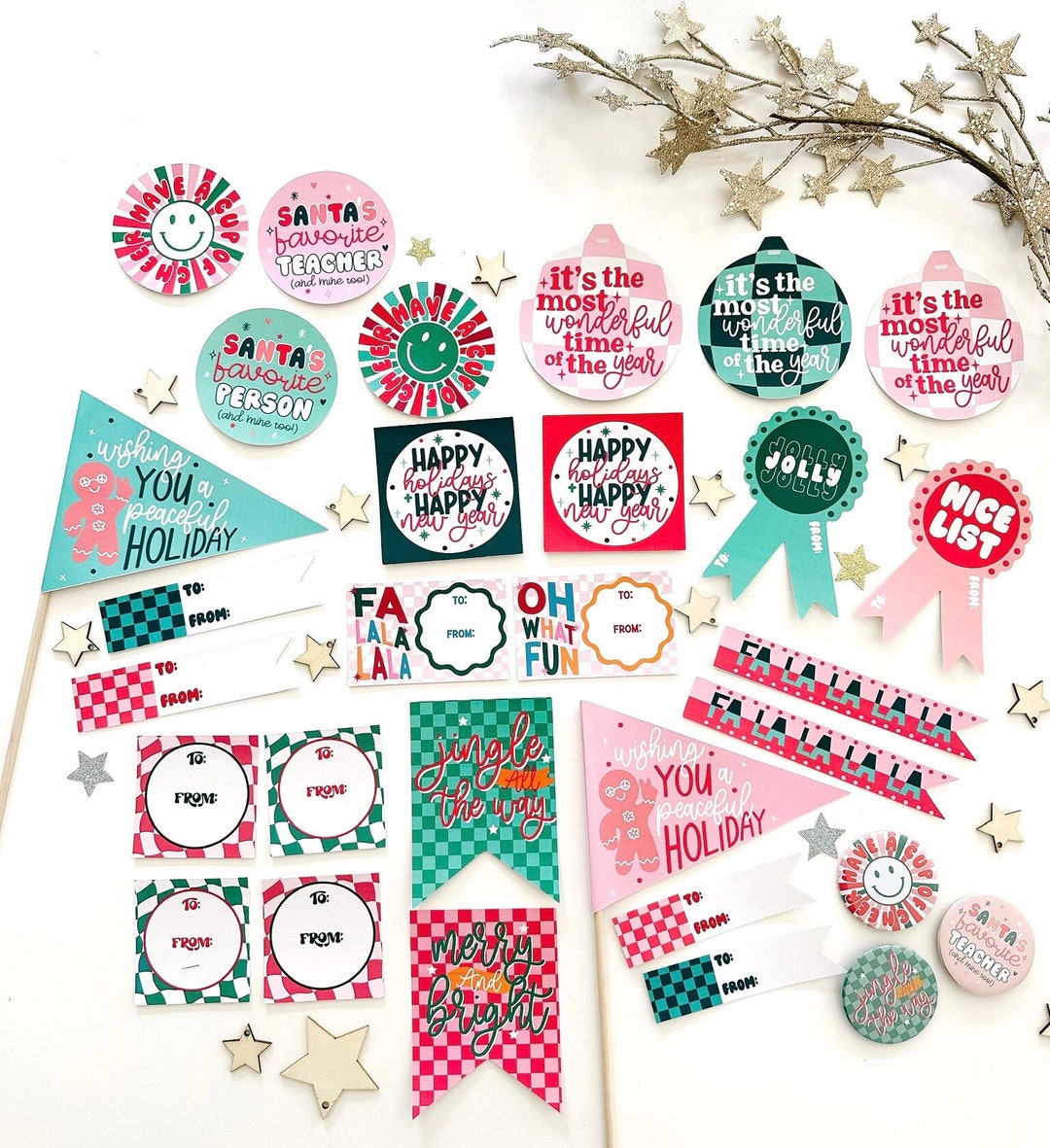 HOLIDAY TAG PRINTABLE - 20+ Styles of Pennants, Flags, Tags, and More ...