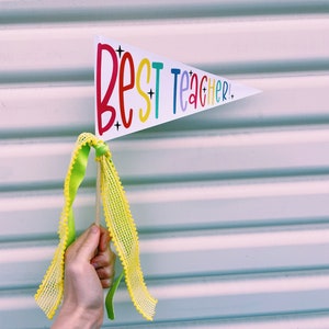 TEACHER APPRECIATION FLAGS - Pennant Flag for Teacher Gift ...