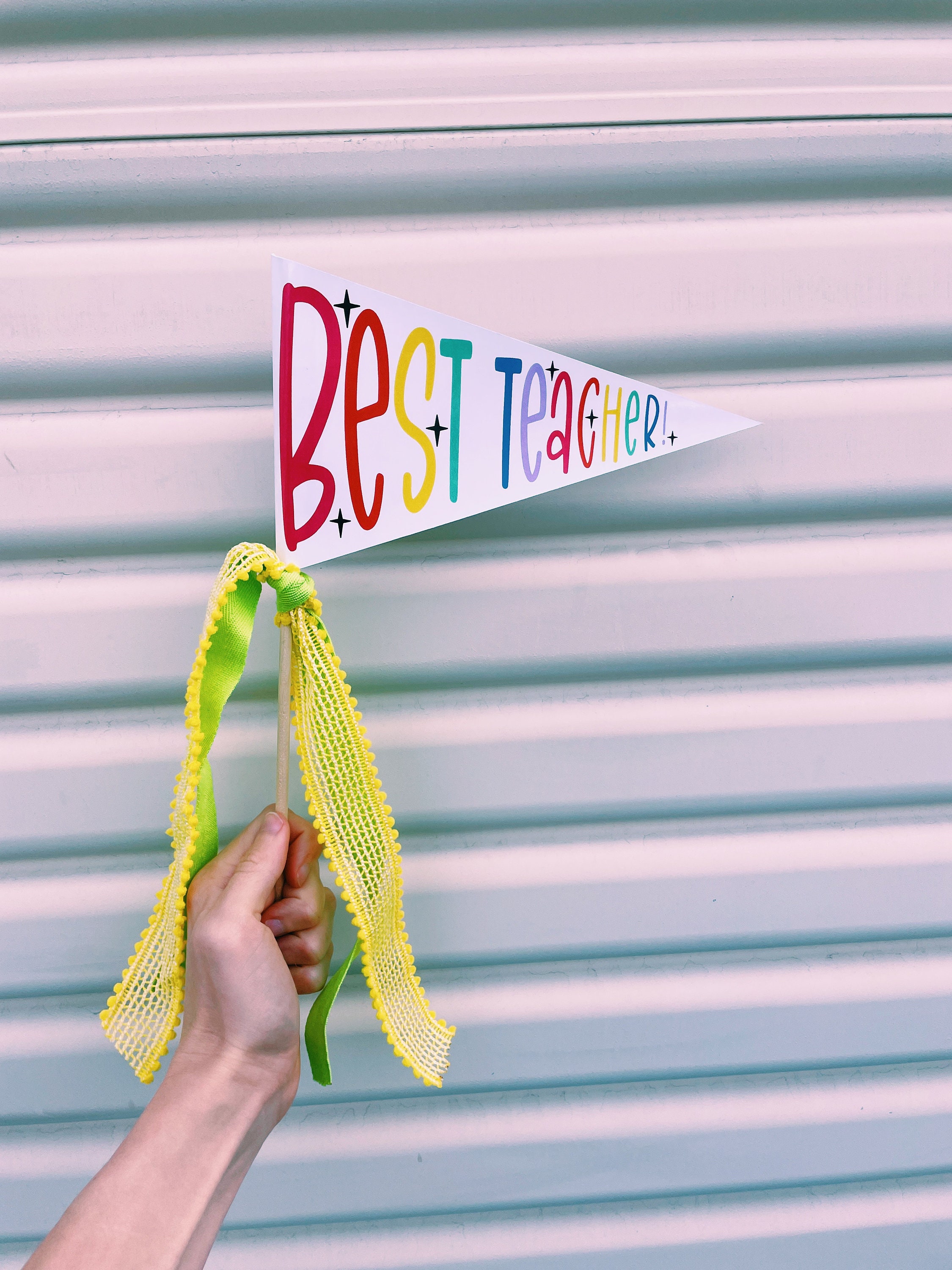 TEACHER APPRECIATION FLAGS - Pennant Flag for Teacher Gift ...