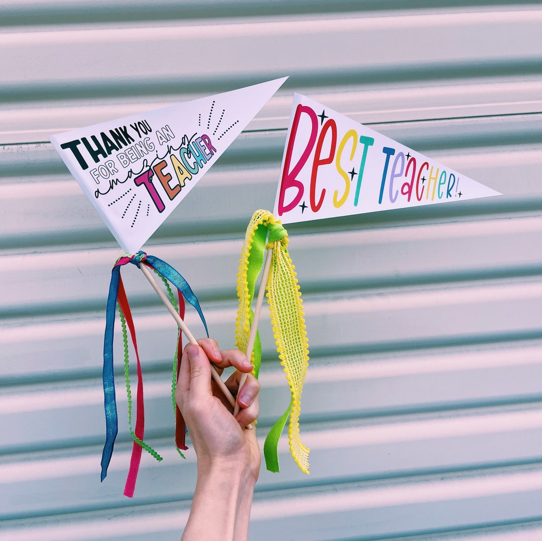 TEACHER APPRECIATION FLAGS - Pennant Flag for Teacher Gift ...