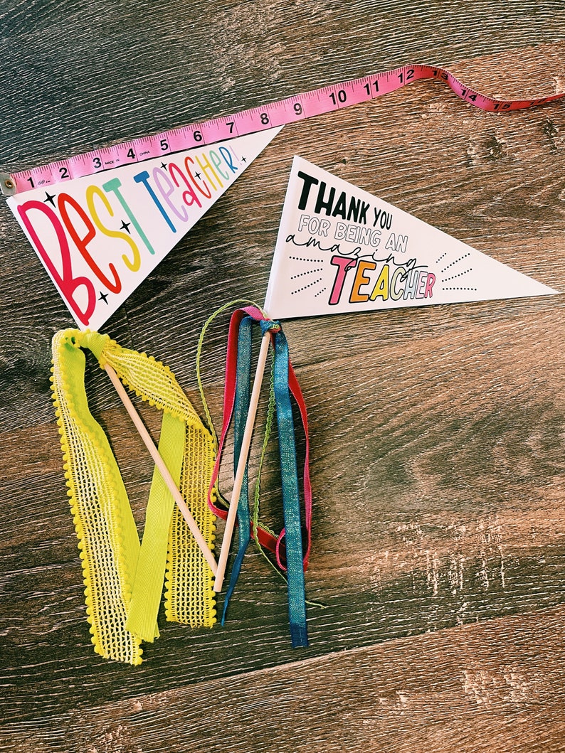 TEACHER APPRECIATION FLAGS Pennant Flag for Teacher Gift - Etsy