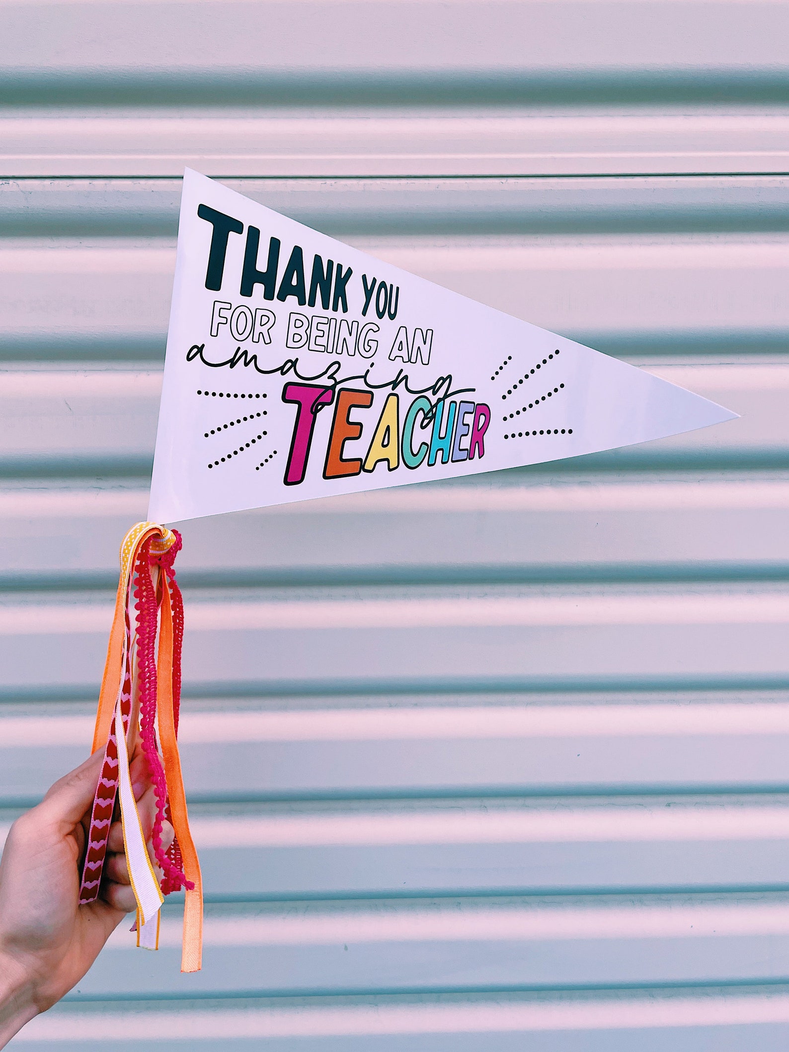TEACHER APPRECIATION FLAGS Pennant Flag for Teacher Gift - Etsy