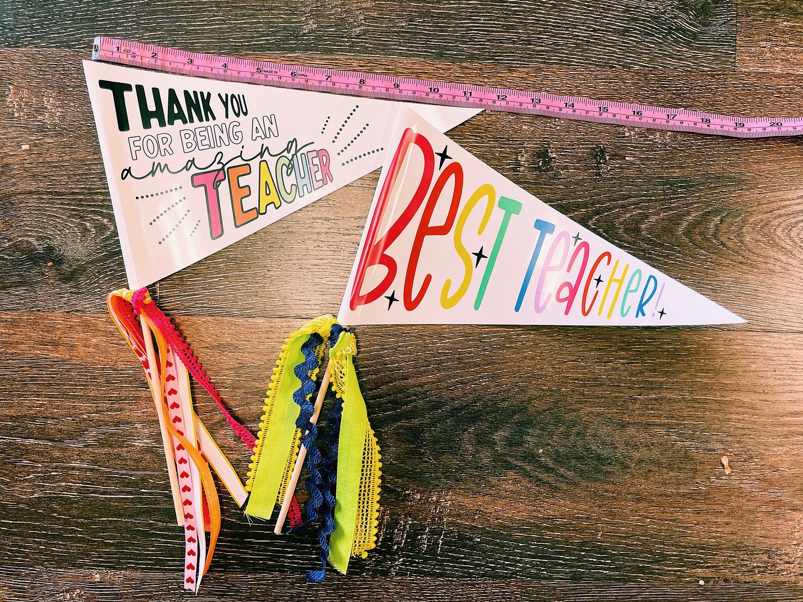 TEACHER APPRECIATION FLAGS Pennant Flag for Teacher Gift - Etsy
