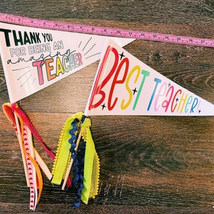 TEACHER APPRECIATION FLAGS Pennant Flag for Teacher Gift - Etsy