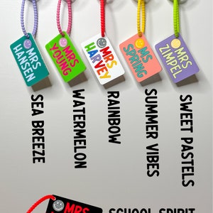 TEACHER KEYCHAIN GIFT - Cute & Colorful Bag Tag - End of Year/teacher ...