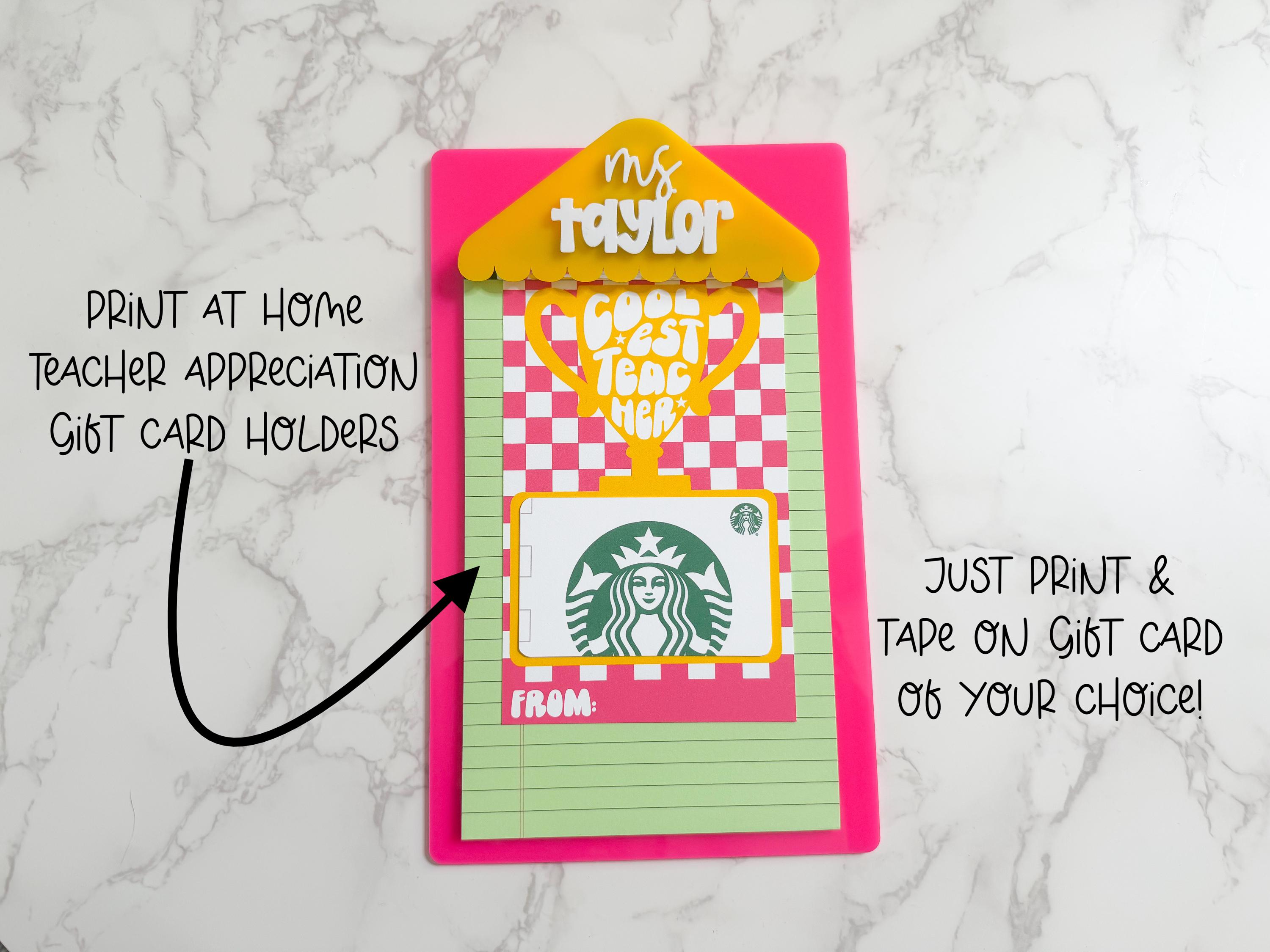 TEACHER APPRECIATION PRINTABLE - 8 Different Design of Print at Home ...