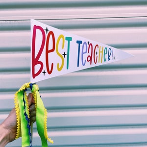 TEACHER APPRECIATION FLAGS Pennant Flag for Teacher Gift - Etsy