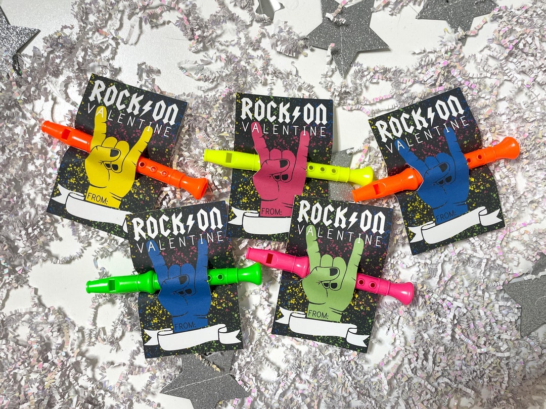 ROCK ON VALENTINE - Rockstar Instrument Recorder Valentine Classroom ...