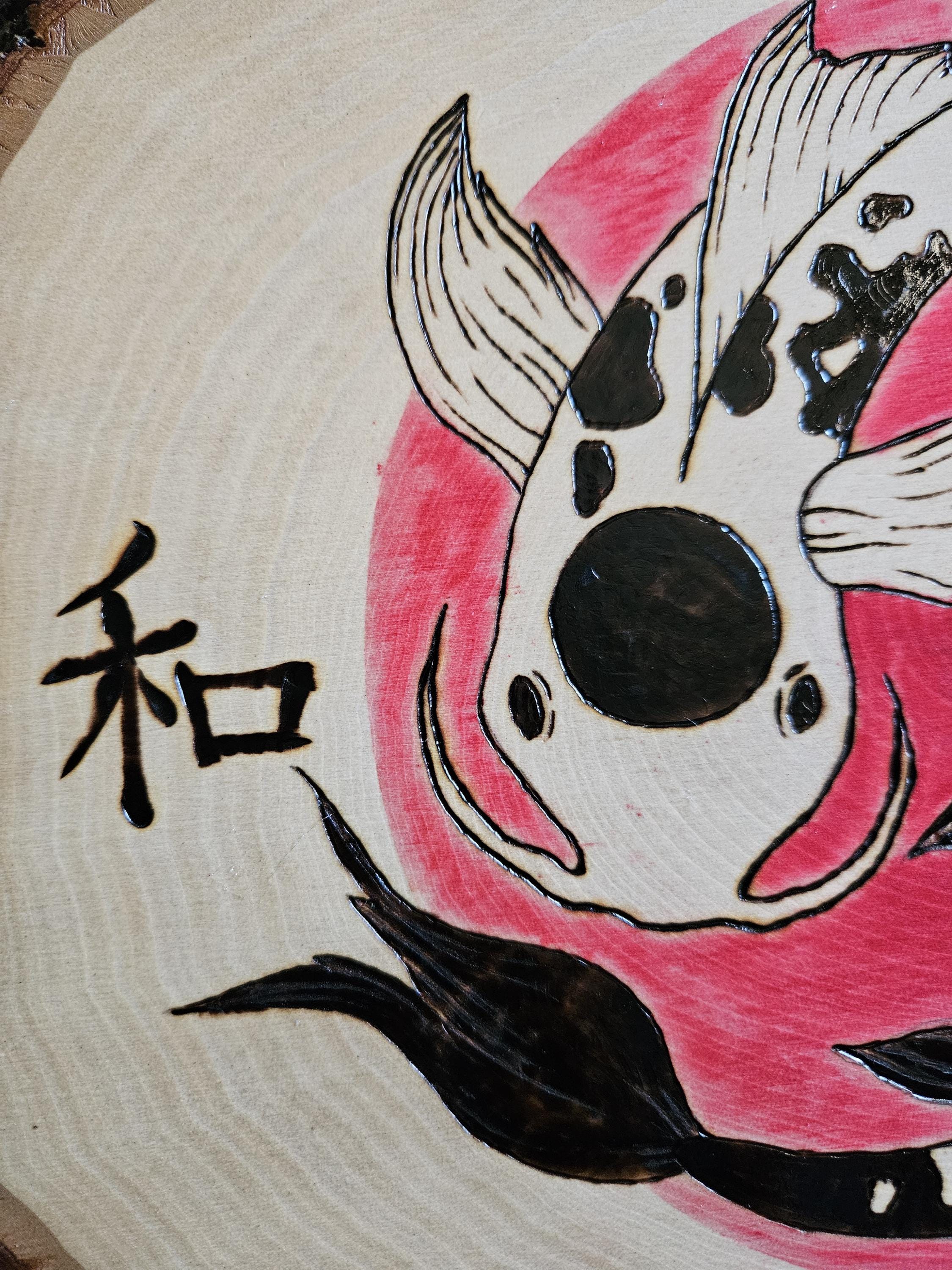 Yin and Yang Koi Fish - Etsy