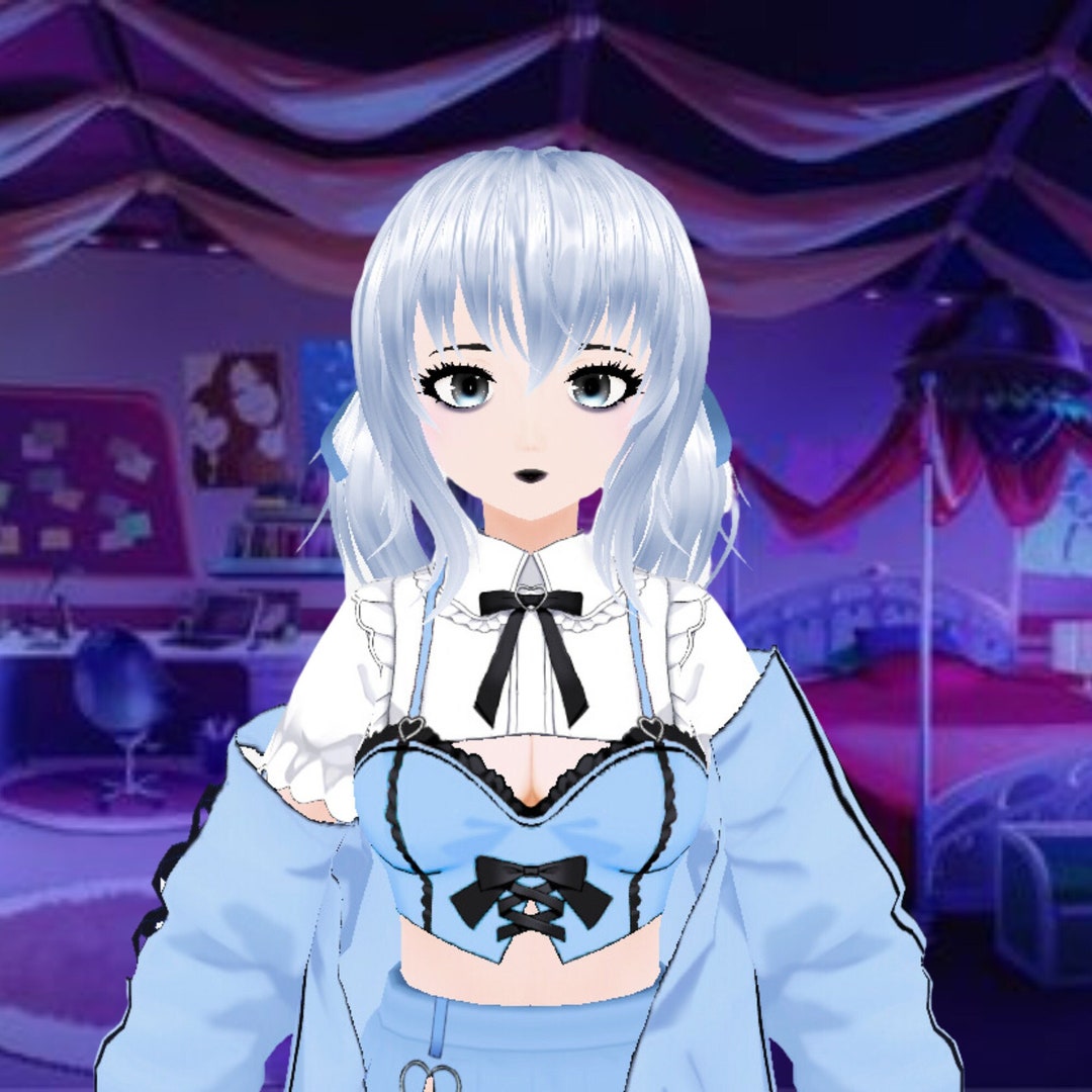 Ghost Girl Vtuber Model With Two Outfits Ready to Use Cute Pre-made 3D ...