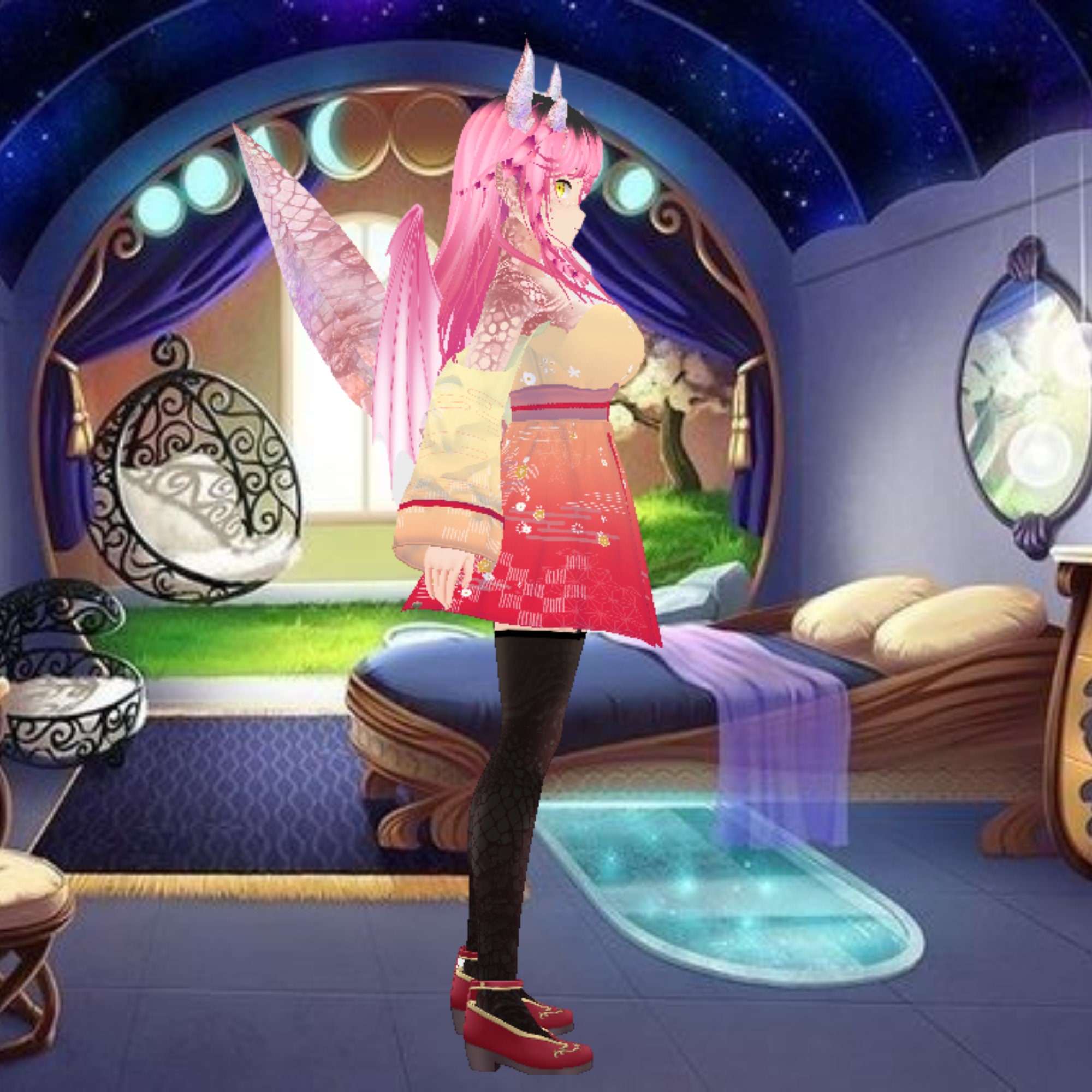 Dragon Vtuber Model With Two Outfits Ready to Use | Cute Pre-made 3D ...