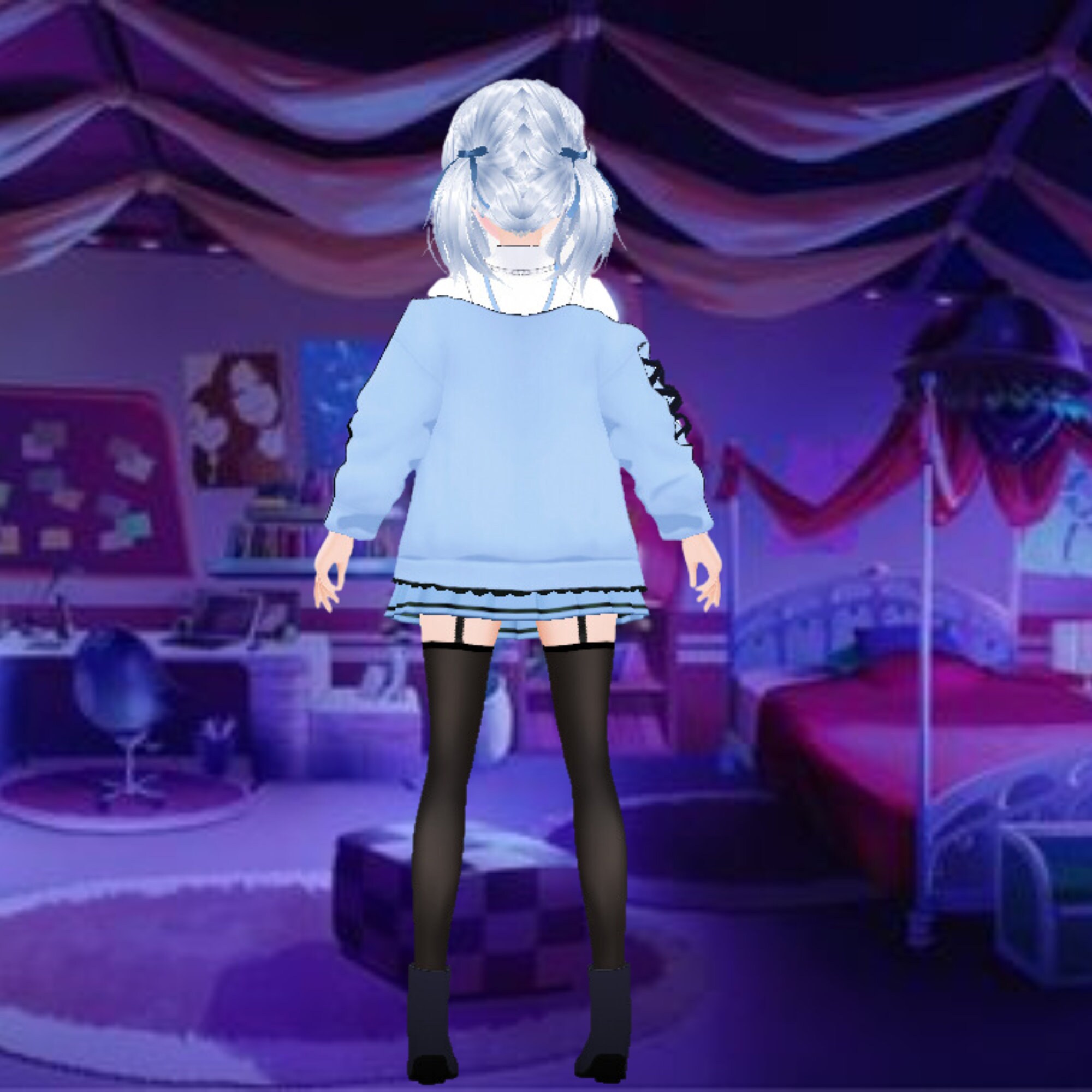 Ghost Girl Vtuber Model With Two Outfits Ready to Use Cute Pre-made 3D ...