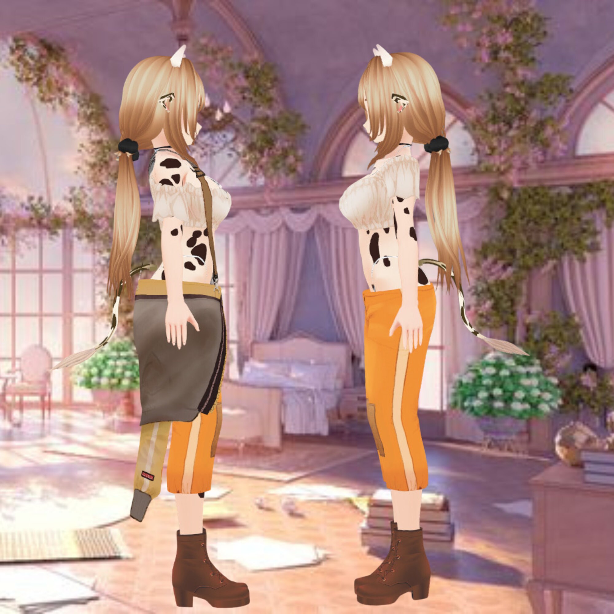 Highland Cow Vtuber Model With Two Outfits Ready to Use | Cute Pre-made ...