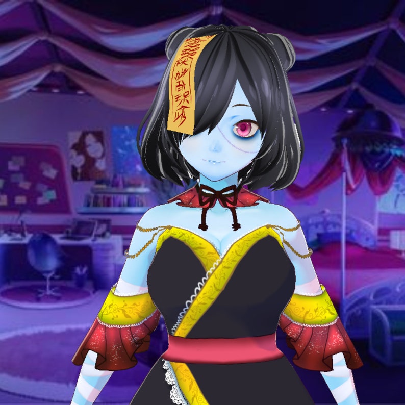 Zombie Girl Vtuber Model With Two Outfits Ready to Use | Cute Pre-made ...