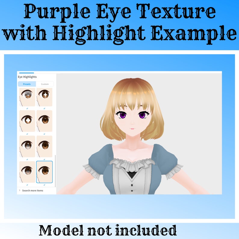 Vroid Eye Texture Pack Six - Particle Eyes - Vtuber Eye Textures for ...