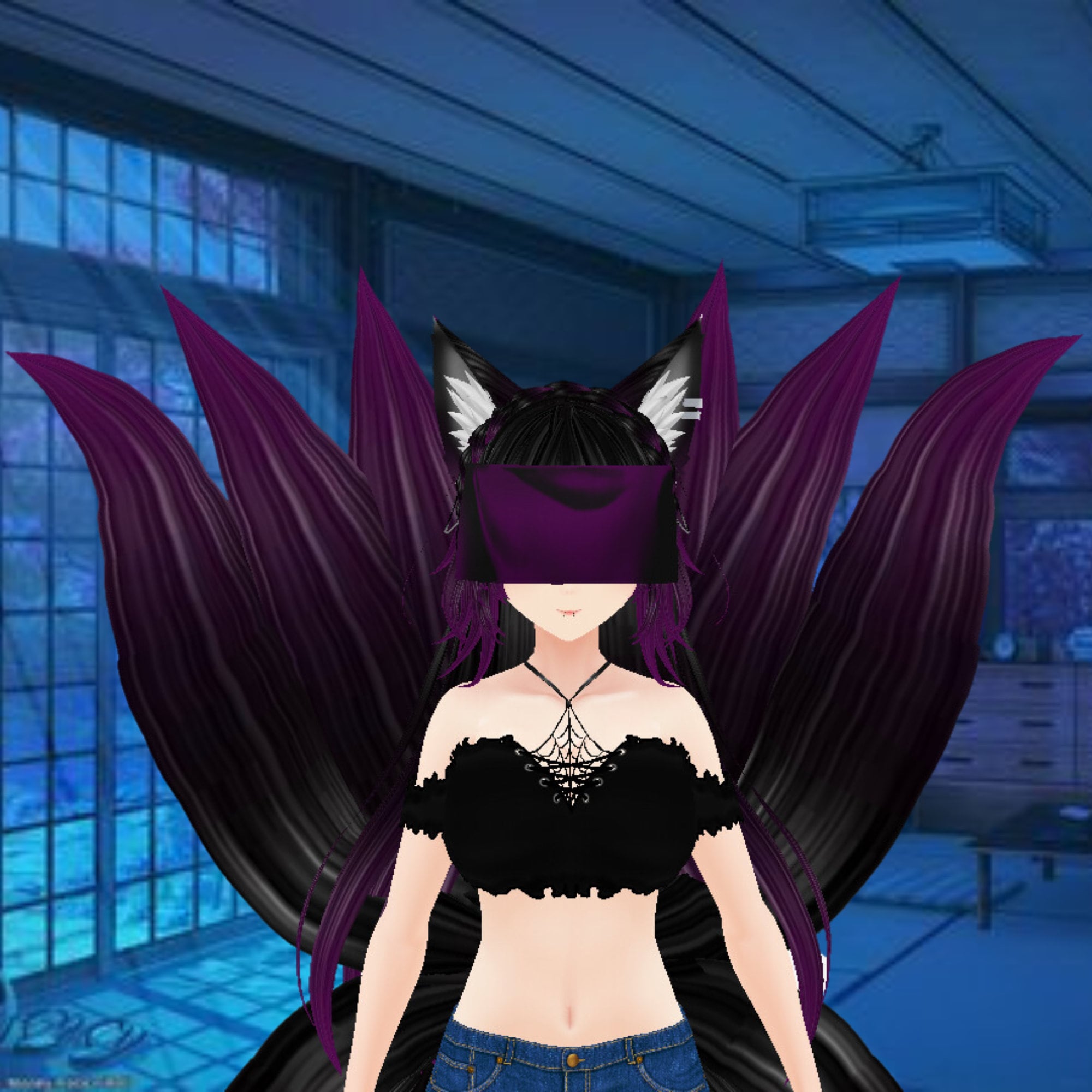 Gothic Wolf Girl Vtuber Model With Two Outfits Ready to Use Cute Pre ...