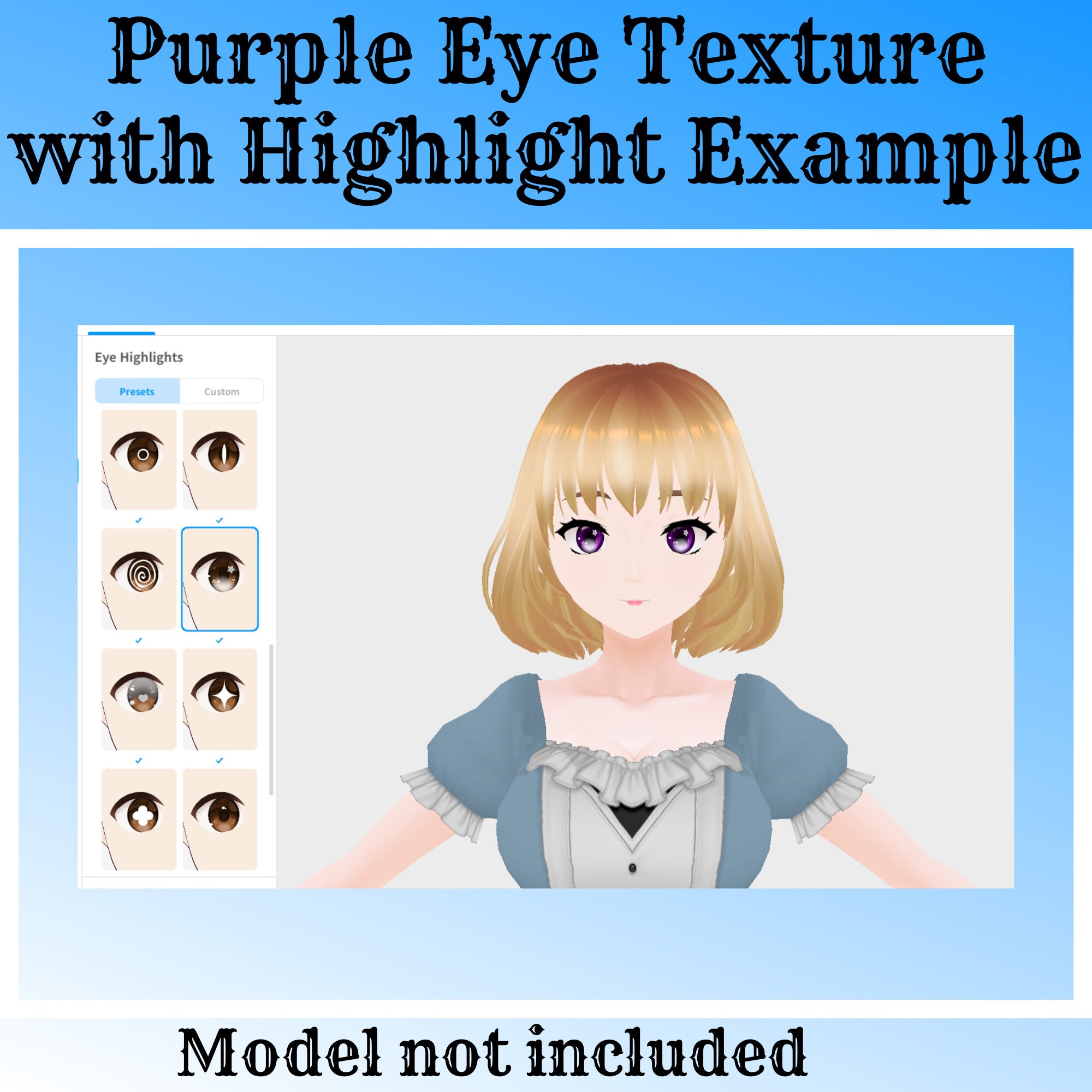 Vroid Eye Texture Pack Six - Particle Eyes - Vtuber Eye Textures for ...