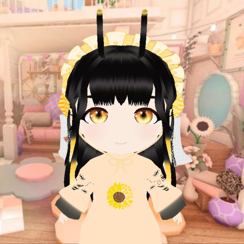 Chibi Bee Girl Vtuber Model With Changeable Outfit Ready to Use Cute ...