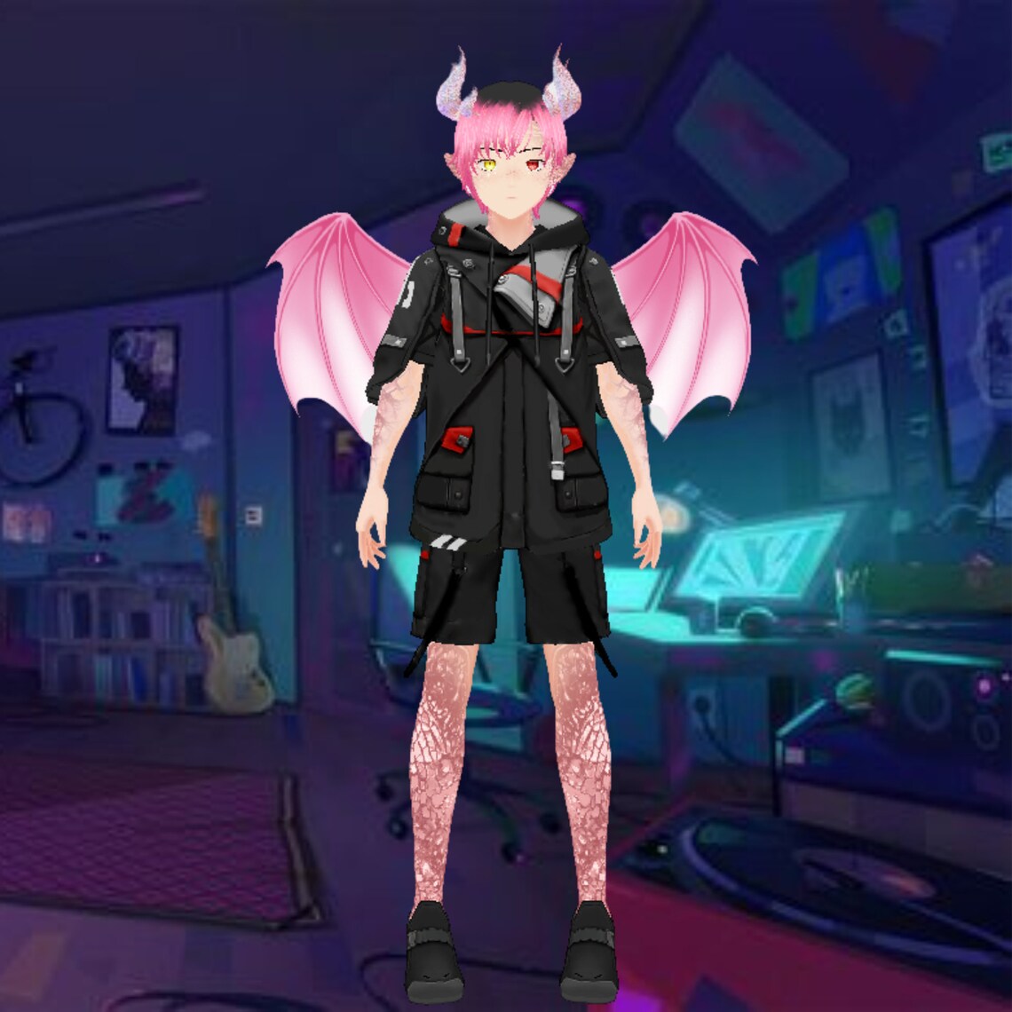 Male Dragon Vtuber Model With Two Outfits Ready to Use | Handsome Pre ...