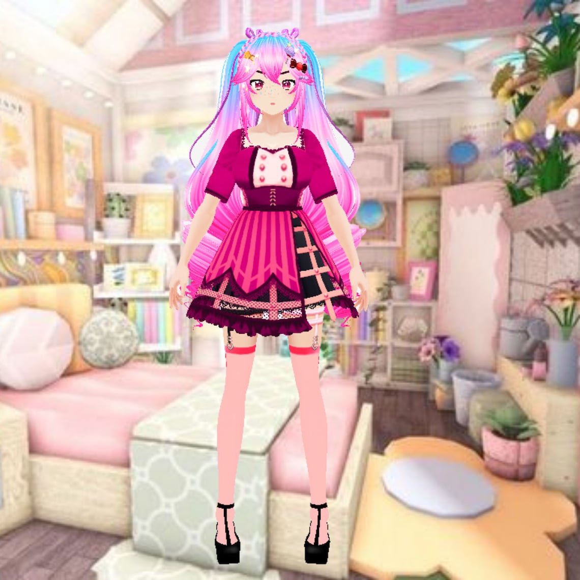 Candy Sweet Girl Vtuber Model With Two Outfits Ready to Use Cute Pre ...