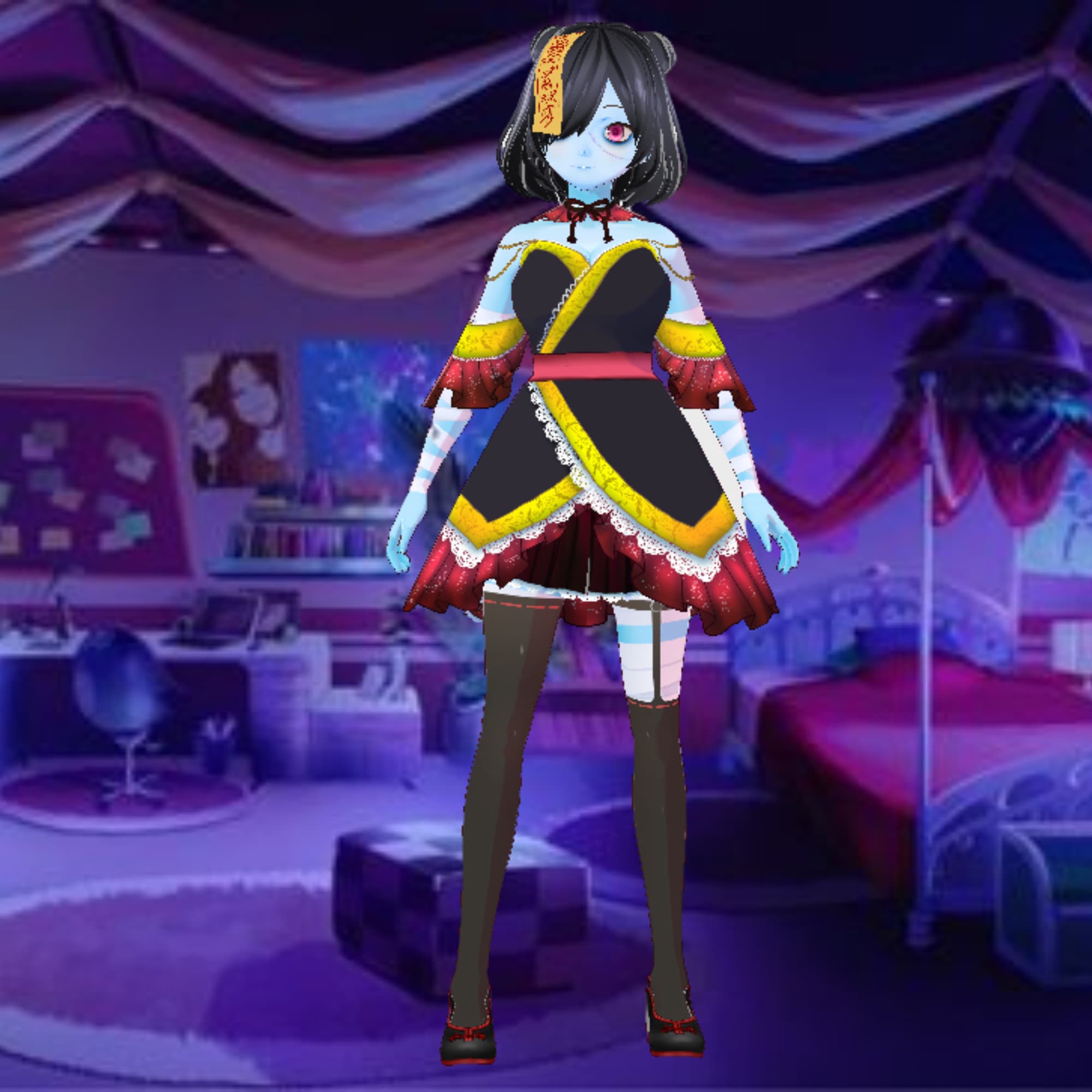 Zombie Girl Vtuber Model With Two Outfits Ready to Use | Cute Pre-made ...