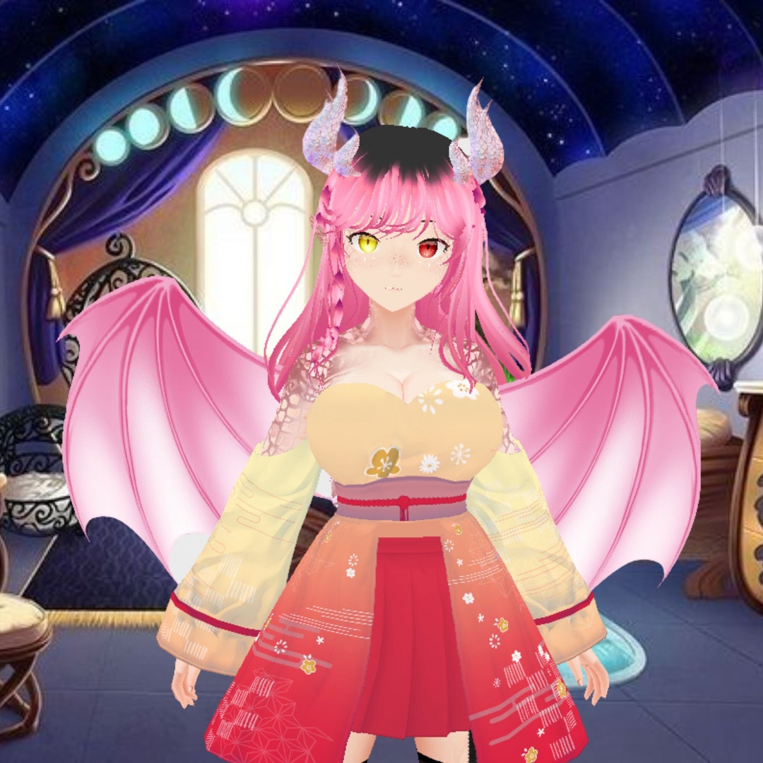 Dragon Vtuber Model With Two Outfits Ready to Use | Cute Pre-made 3D ...