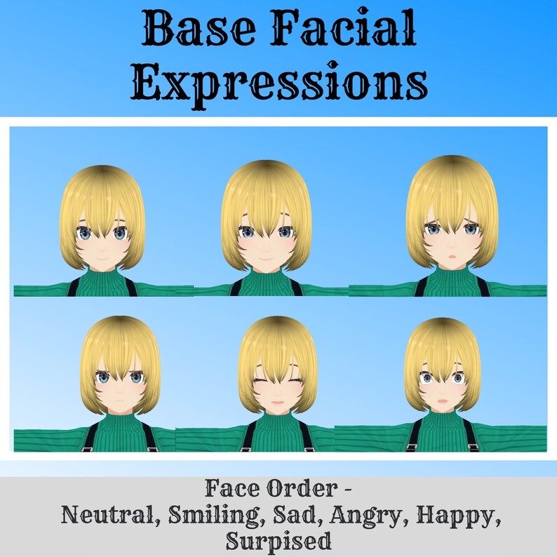 Customizable Girl Vtuber Model With Two Outfits Multiple Colors Ready ...