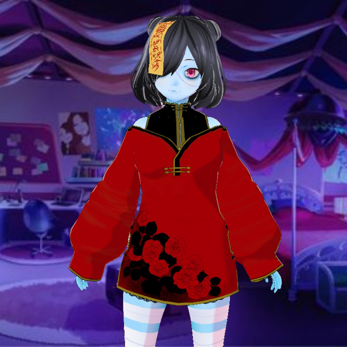 Zombie Girl Vtuber Model With Two Outfits Ready to Use | Cute Pre-made ...