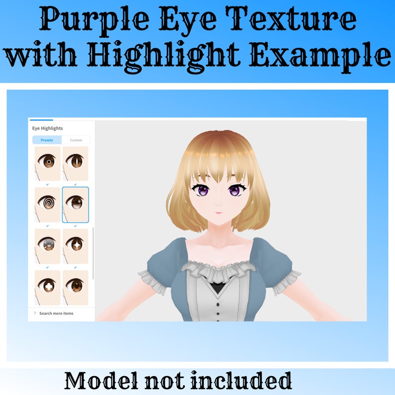 Vroid Eye Texture Pack Six - Particle Eyes - Vtuber Eye Textures for ...