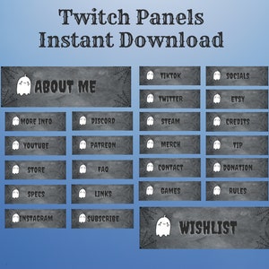 Cute Spooky Ghost Panels for Twitch With Three Variations - Etsy