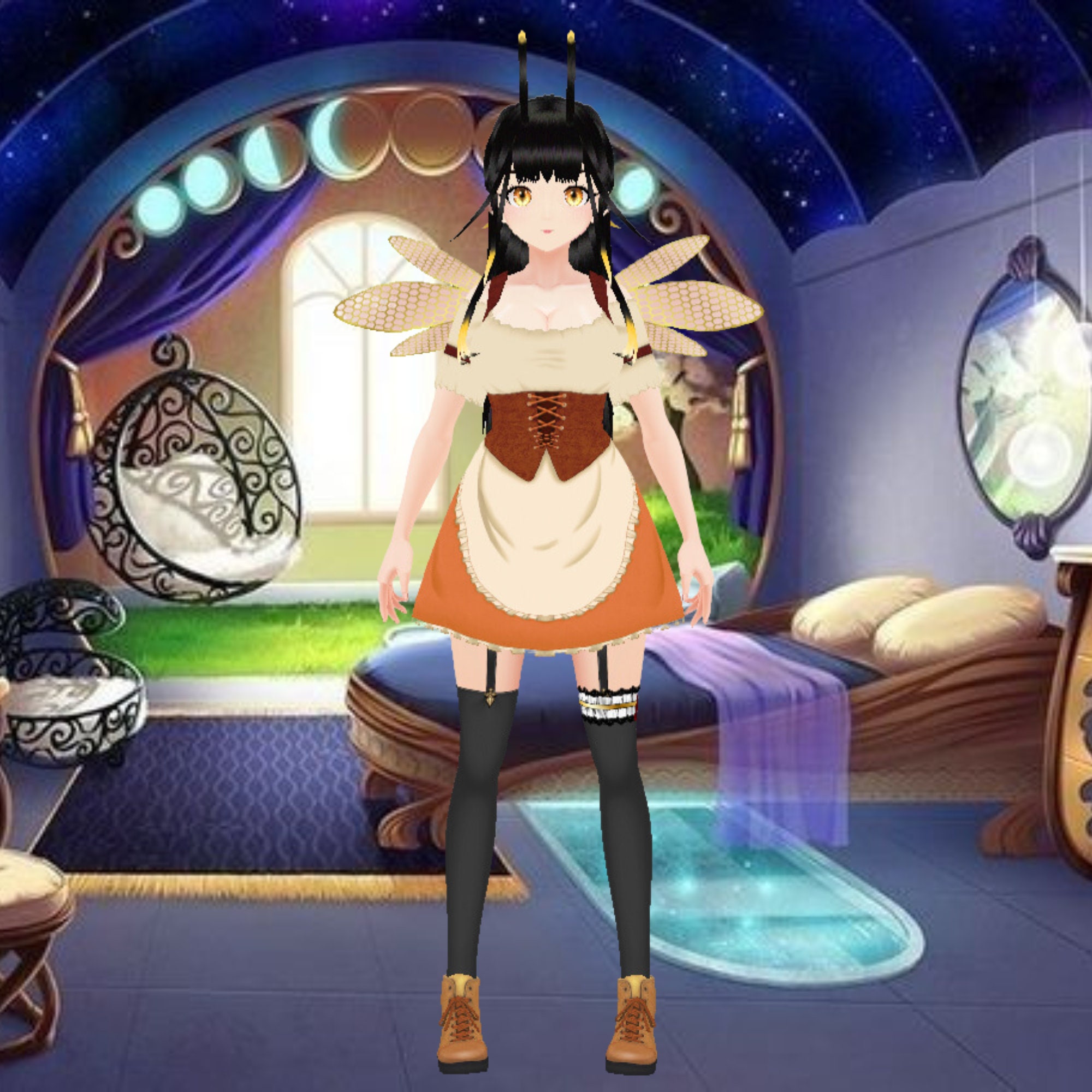 Bee Insect Girl Vtuber Model With Changeable Outfit Ready to Use Cute ...