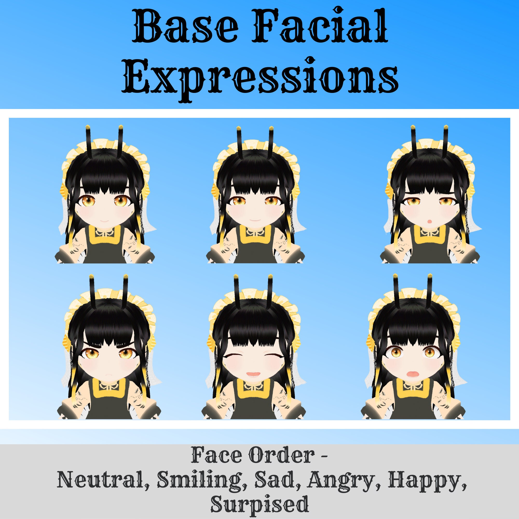 Chibi Bee Girl Vtuber Model With Changeable Outfit Ready to Use Cute ...