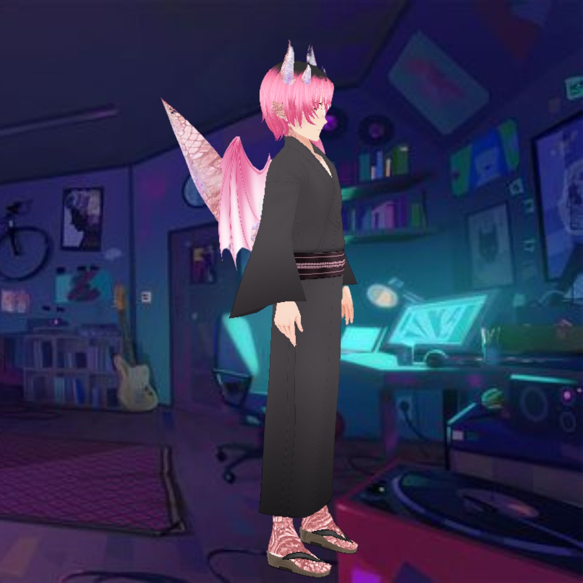 Male Dragon Vtuber Model With Two Outfits Ready to Use | Handsome Pre ...
