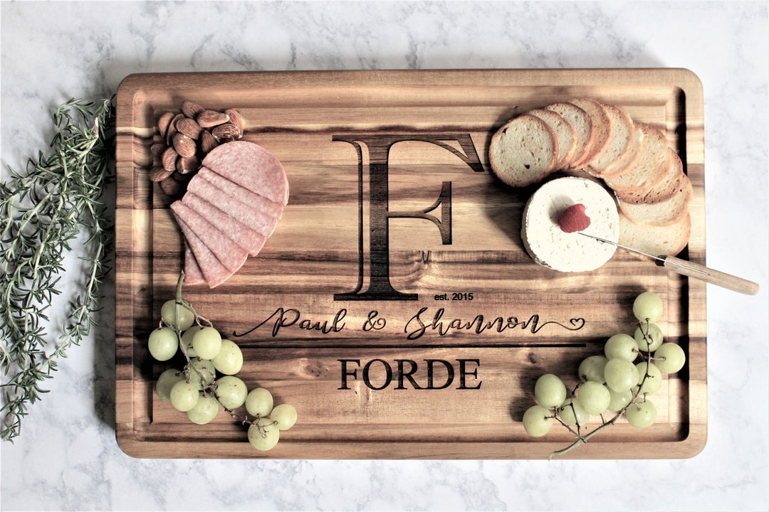 Large Personalized Cutting Board, Couples Gift for Wedding Anniversary ...