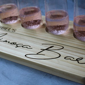 Personalized Mimosa Flight Board - Etsy