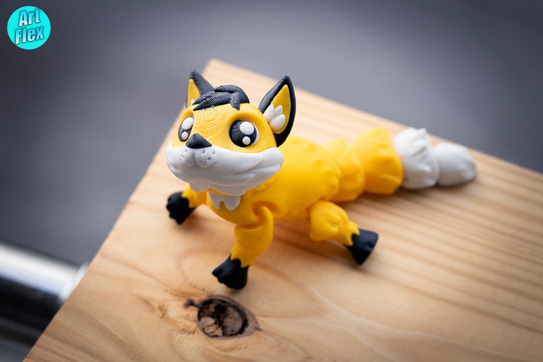 Flexi Adorable Fox STL File for 3D Printing - Etsy