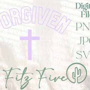 Forgiven Png | Cross Png | Faith Png | Digital Download | Sublimation ...