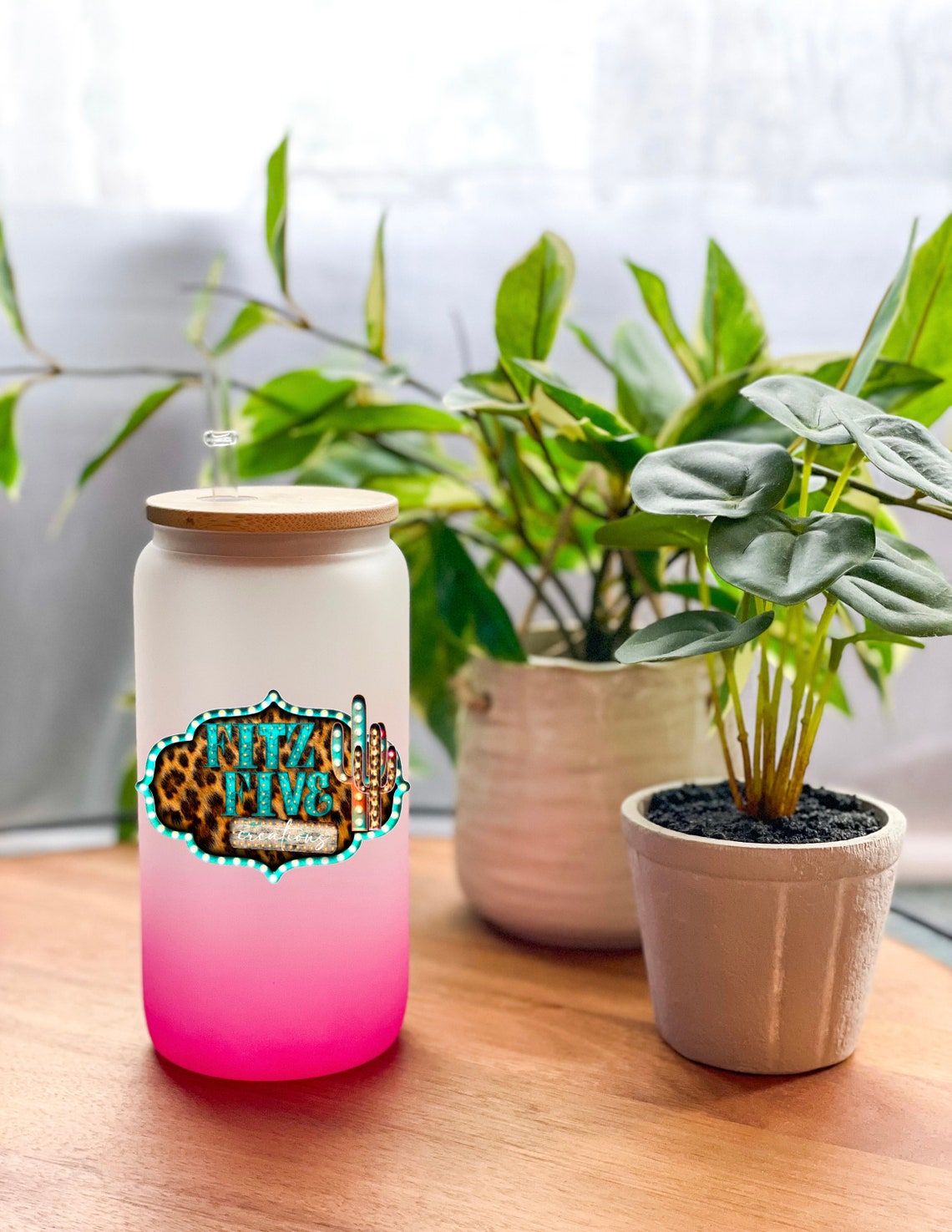 Pink Ombre Libby Beer Glass Mockup 16oz Ombre Glass Tumbler Mockup ...