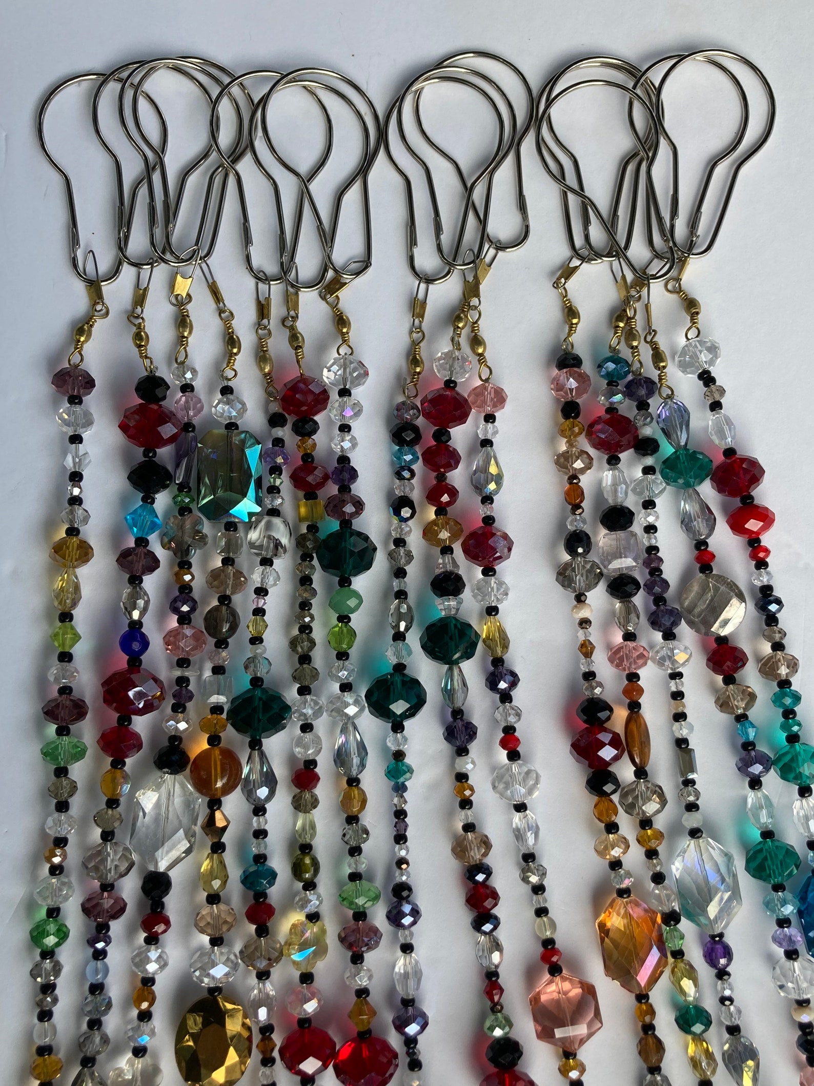 Bohemian Boho Beaded Curtain Window Doorway Glass Crystal - Etsy