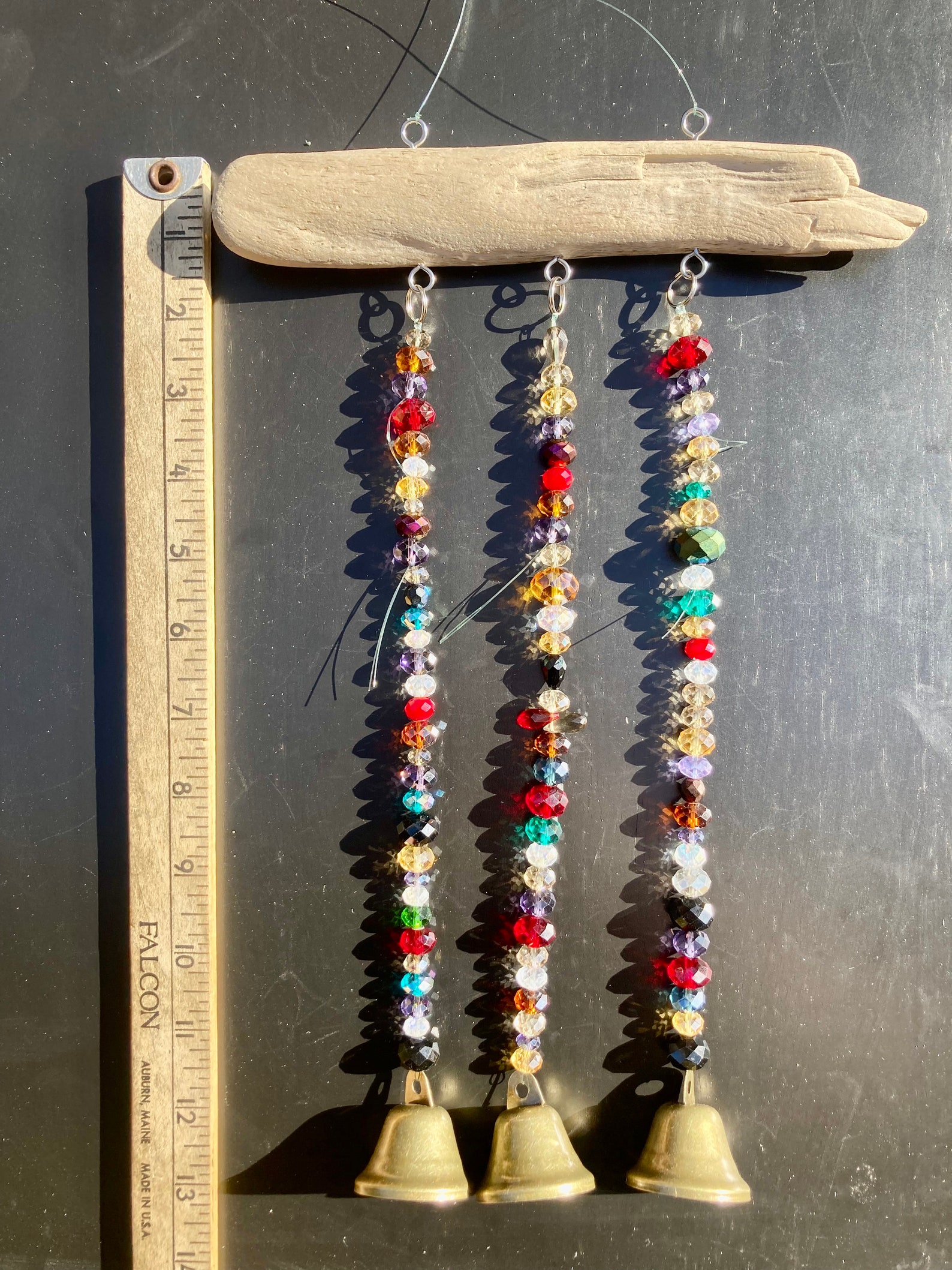 DIY Driftwood Wind Chime Kit Glass & Crystal Beads Suncatcher - Etsy