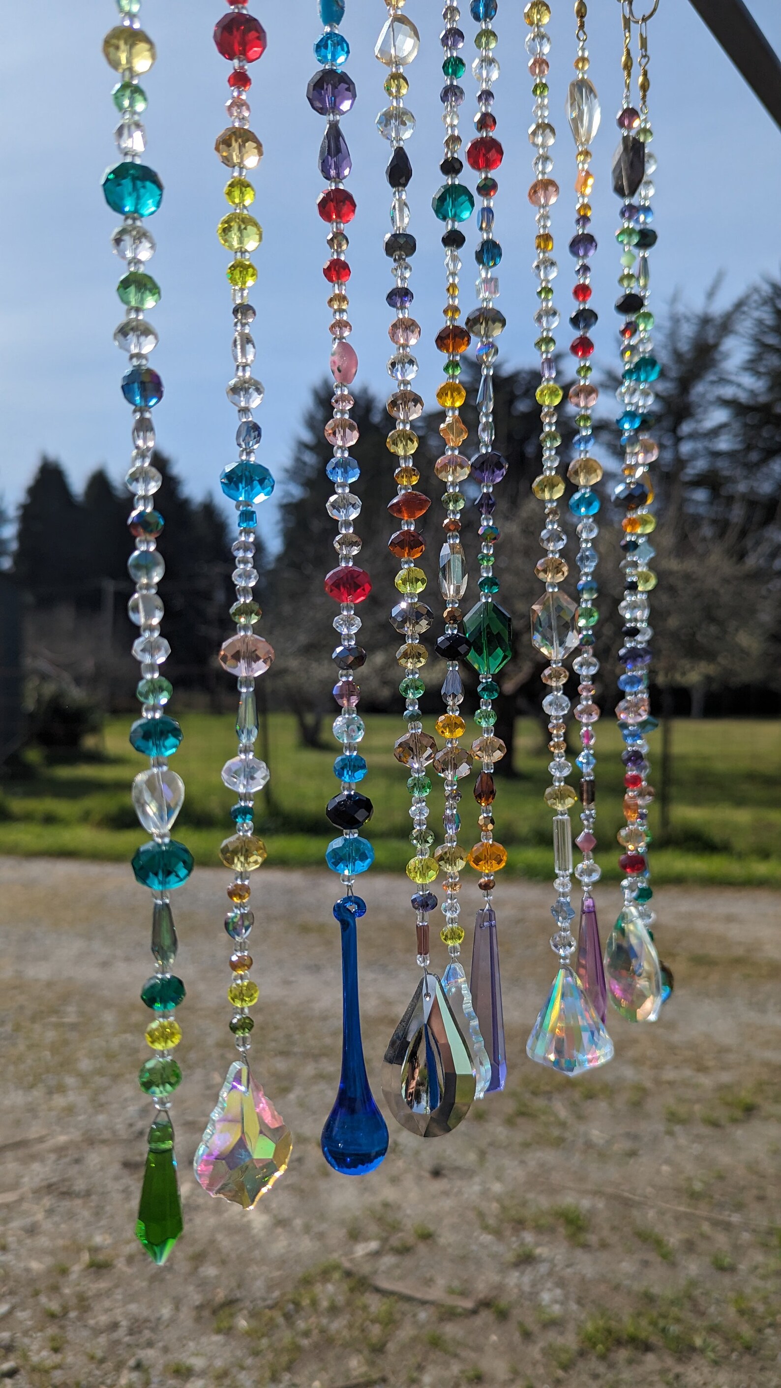 19.5 Long Window Beads, Crystals Glass Metal, Quality Beads, Handmade ...