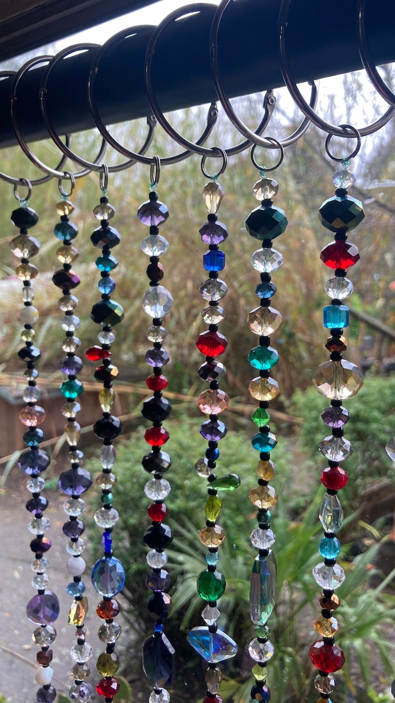 Window Beads 16.5 Long Sun-catcher Crystal Beads Handmade - Etsy